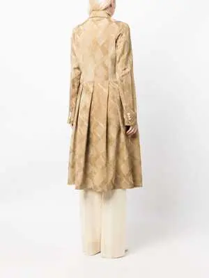 UMA WANG Diamond-pattern Single-breasted Coat