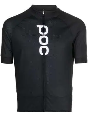 POC Logo-print Zipped Cycling Top - Black