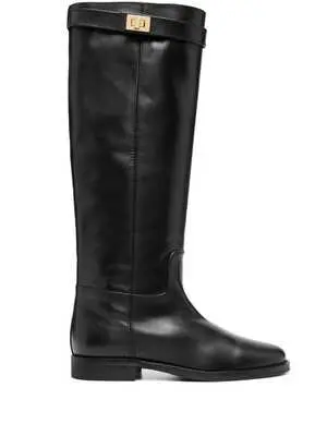 VIA ROMA 15 Buckle-detail Knee-high Boots
