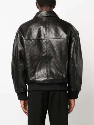 MISBHV Monogram-jacquard Leather Jacket