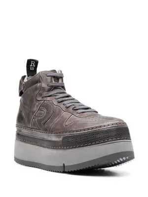 R13 The Riot Platform Leather Sneakers