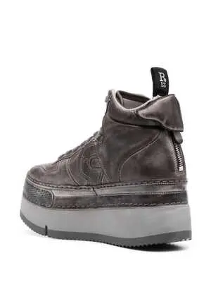 R13 The Riot Platform Leather Sneakers