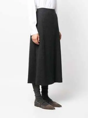 Brunello Cucinelli High-waisted Cashmere-blend Midi Skirt