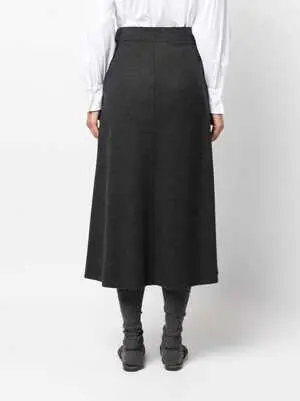 Brunello Cucinelli High-waisted Cashmere-blend Midi Skirt