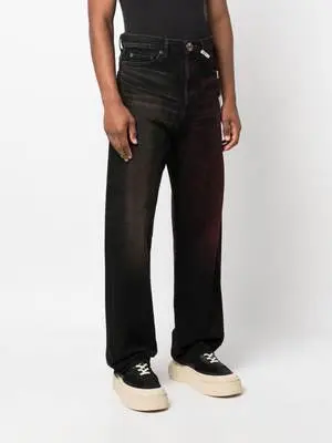 Mihara Yasuhiro Combined Straight-leg Jeans