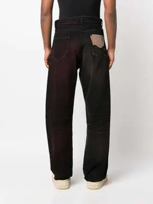 Mihara Yasuhiro Combined Straight-leg Jeans