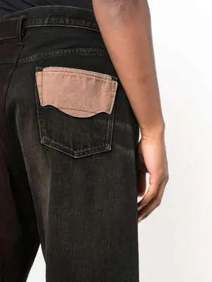 Mihara Yasuhiro Combined Straight-leg Jeans