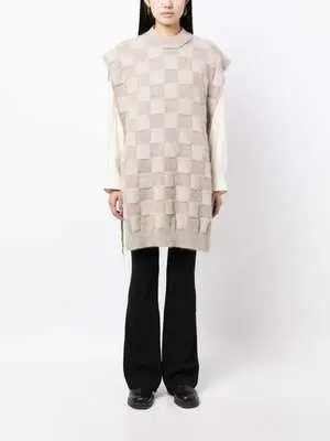 UMA WANG Checkerboard Knitted Vest