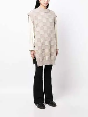 UMA WANG Checkerboard Knitted Vest