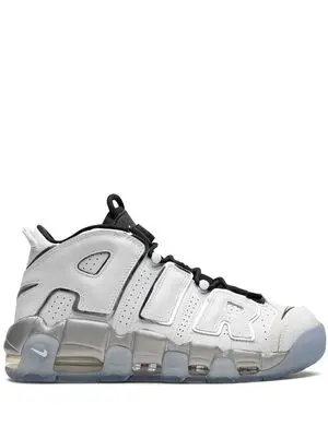 Nike Air More Uptempo Metallic Sneakers - White