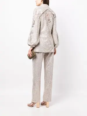 SAIID KOBEISY Sequin-embellished Jacket - Silver
