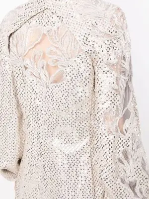 SAIID KOBEISY Sequin-embellished Jacket - Silver