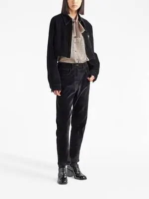 Prada Five-pocket Textured Jeans