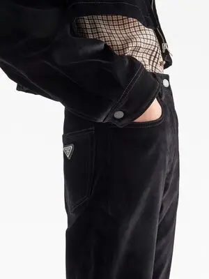 Prada Five-pocket Textured Jeans