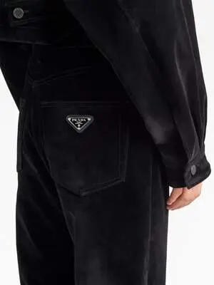 Prada Five-pocket Textured Jeans