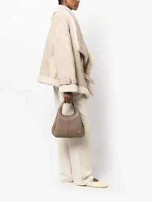 COACH Lana Pebbled-leather Tote - Brown
