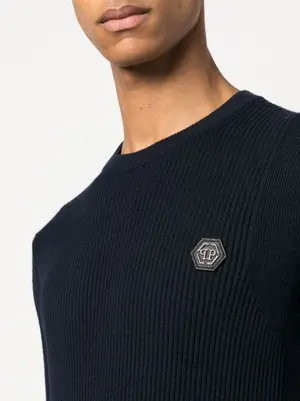 Philipp Plein Skull&bones Merino Knit Jumper