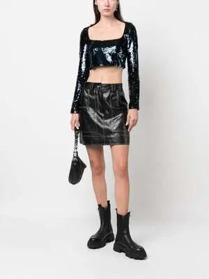 CHIARA FERRAGNI Sequin-embellished Cropped Top