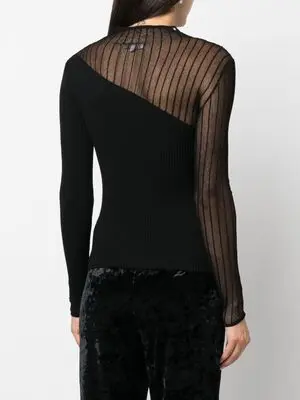 Patrizia Pepe Semi-sheer Asymmetric Jumper