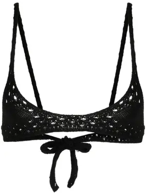 Cashmere In Love Hanalei Crochet-knit Bralette - Black