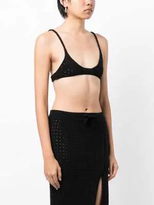 Cashmere In Love Hanalei Crochet-knit Bralette - Black