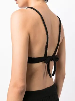 Cashmere In Love Hanalei Crochet-knit Bralette - Black