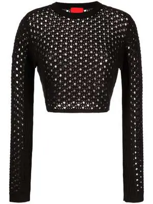 Cashmere In Love Ria Crochet-knit Jumper - Black