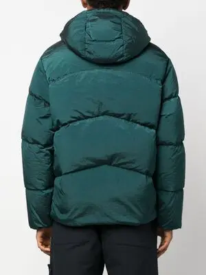 Stone Island Compass-motif Puffer Jacket - Green