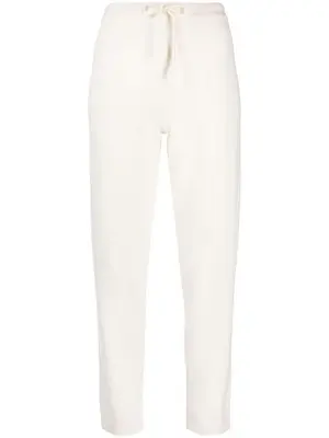 Cashmere In Love Fine-knit Track Pants - White