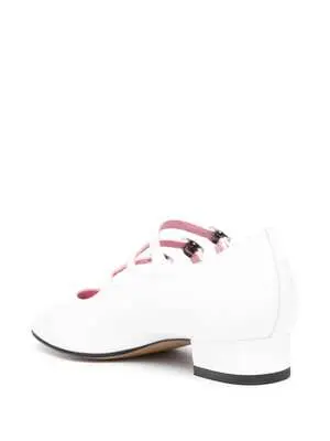 CAREL Ariana Leather Mary Jane Shoes - White