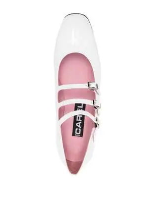 CAREL Ariana Leather Mary Jane Shoes - White
