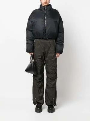 Khrisjoy Zipped Cropped Jacket - Black