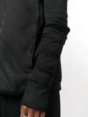 Masnada Draped Cotton Zip-up Hoodie