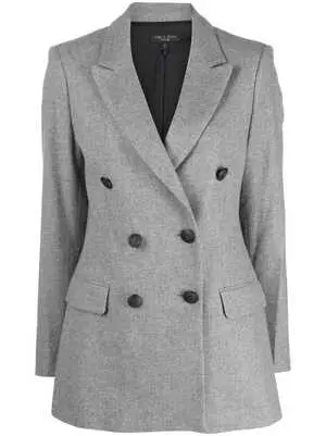 Rag & Bone Double-breasted Virgin Wool-blend Blazer - Grey