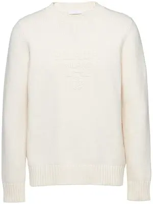 Prada Logo-embroidered Cashmere Jumper