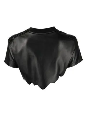 SSHEENA Break Away Leather Crop Top