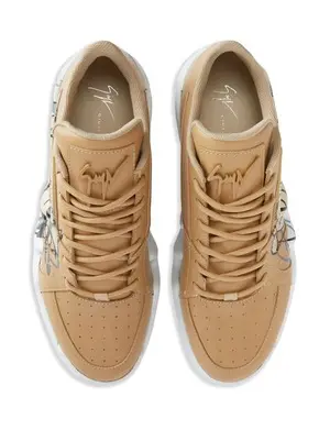 GIUSEPPE ZANOTTI Talon Graffiti-print Low-top Sneakers - Neutrals