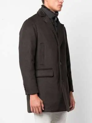 MOORER Single-breasted Notched Coat