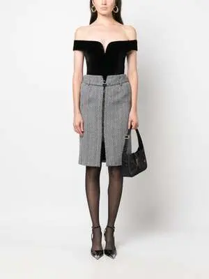 TOM FORD Chevron-pattern Pencil Skirt