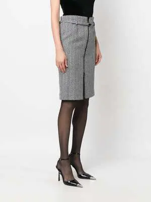 TOM FORD Chevron-pattern Pencil Skirt