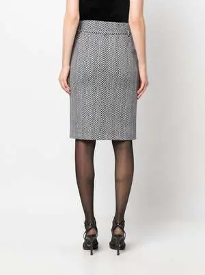TOM FORD Chevron-pattern Pencil Skirt