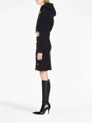 Off-White Virgin Wool Blend Cargo Skirt - Black
