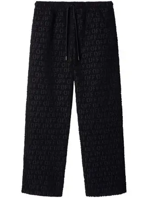 Off-White Logo-jacquard Bouclé Trousers