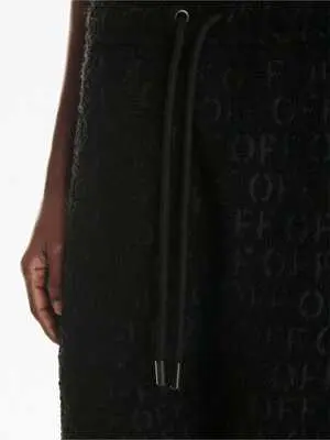 Off-White Logo-jacquard Bouclé Trousers