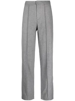 Rag & Bone High-waisted Straight-leg Trousers - Grey