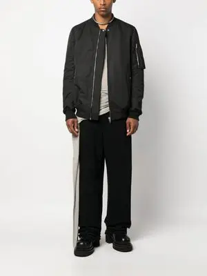 Rick Owens Baseball-collar Wool Bomber Jacket - Black