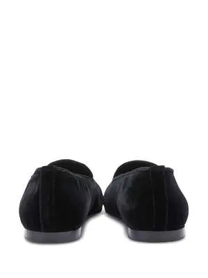 Palm Angels Monogram-embroidered Suede Loafers