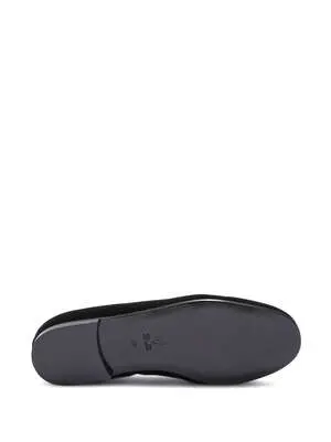 Palm Angels Monogram-embroidered Suede Loafers