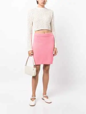 Cashmere In Love Ula Fine-knit Miniskirt - Pink