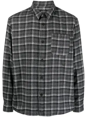 A.P.C. Checked Wool-blend Shirt